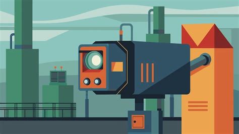 Premium Vector Closeup Of A Thermal Imaging Camera Installed On A Factory Wall Capable Of