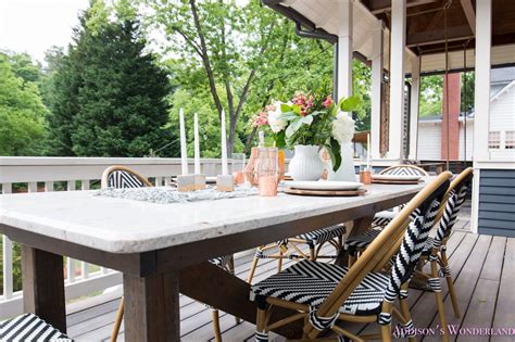 Outdoor Dining Table Decor And The Cutest Bistro Chairs With World