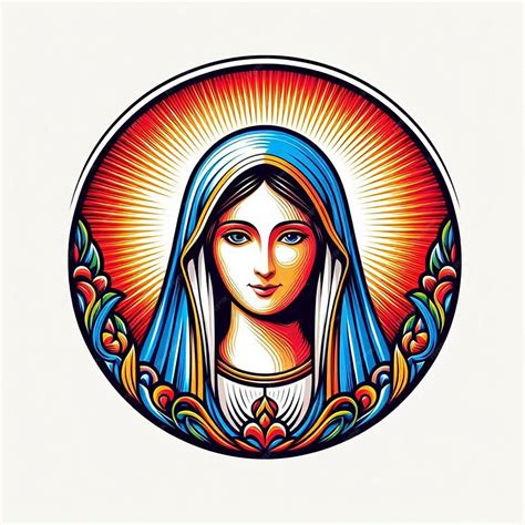 A Colorful Jishu Logo White Background With The Mother Of Maria