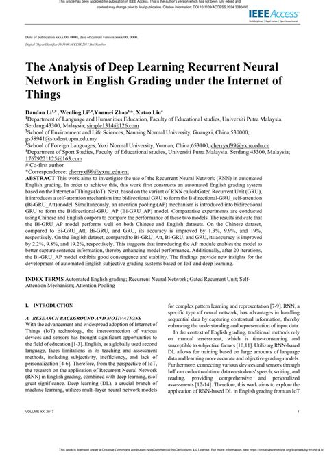 pdf the analysis of deep learning recurrent neural network in english