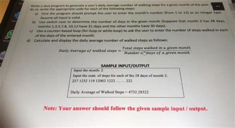 Solved Write A Lava Program To Generate A Users Daily