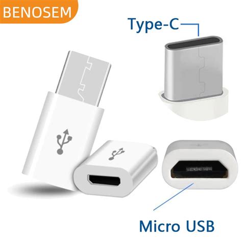 Benosem Android Micro Usb To Type C Adapter Microusb Female To Usb C Male Connector Usb Type C