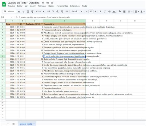 Como Quebrar Texto No Google Sheets