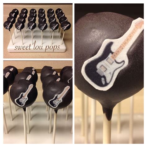 Electric Guitar Cake Pops Guitar Cake Cake Pops Electric Sweet