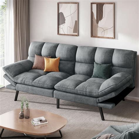 Yitahome 70 Convertible Futon Sofa Bed Cat Scratch Proof Fabric Futon