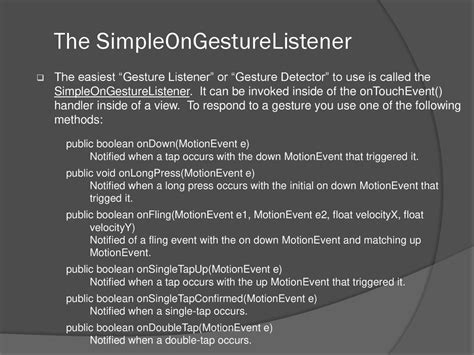 mobile computing with android acst 4550 android logs and gestures ppt