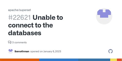 Unable To Connect To The Databases Issue Apache Superset GitHub