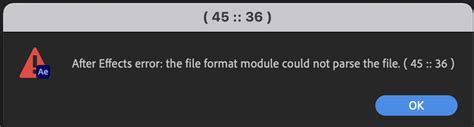 solved after effects error the file format module could adobe