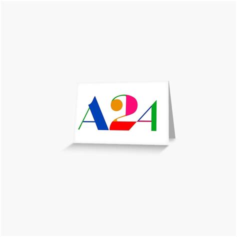 A24 Colors Logo Greeting Card For Sale By Samsar Redbubble