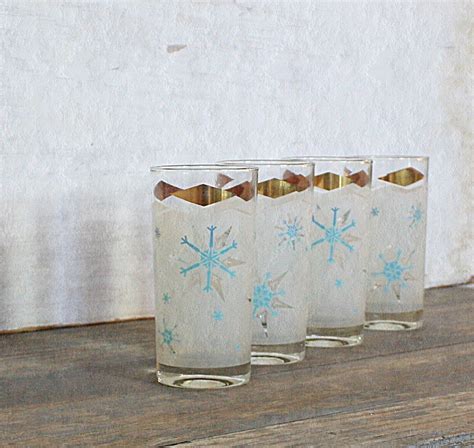 Mid Century Snowflake Drinking Glasses Mid Century Midcentury Modern
