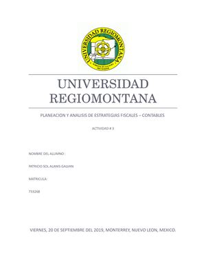 Actividad Empresarial Universidad Regiomontana Facultad De Humanidades Y Ciencias Sociales