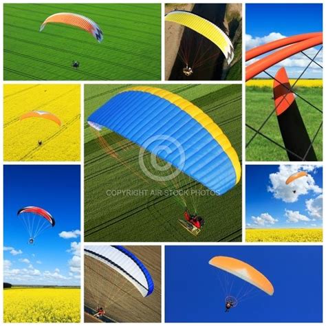 Paramoteurs Paysage Vu Du Ciel Sport Aérien Ulm