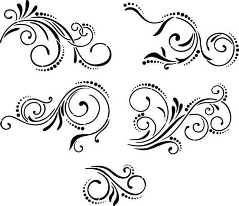 Modern Scroll Stencils For Furniture And Home Decor