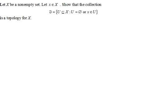 solved let x be a nonempty set let x x show that the
