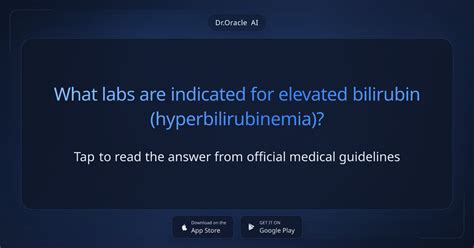 What Labs Are Indicated For Elevated Bilirubin Hyperbilirubinemia