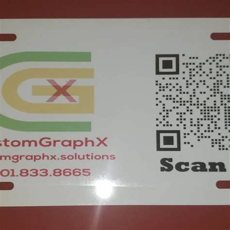 Qr Code License Plate Etsy