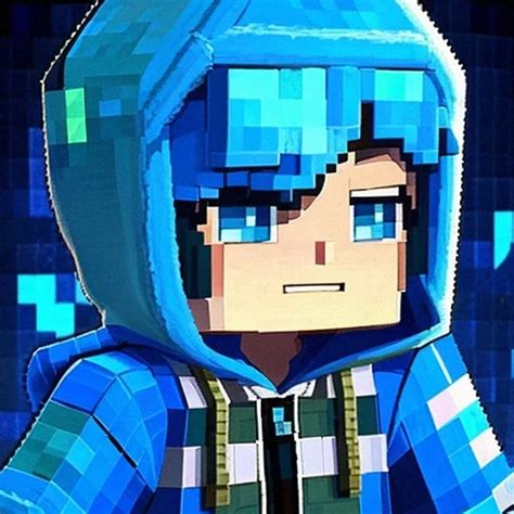 A Very Cute Anime Boy Character Wearing Blue Hoddie Animated