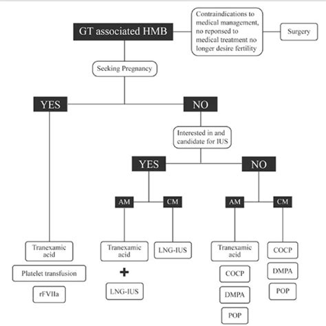 Proposed Algorithm For Medical Treatment Of Gt Associated Hmb In