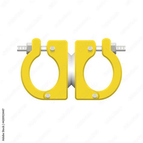 Clamp Or Coupler Scaffold Vector Design Accessory Or Part Of Modular
