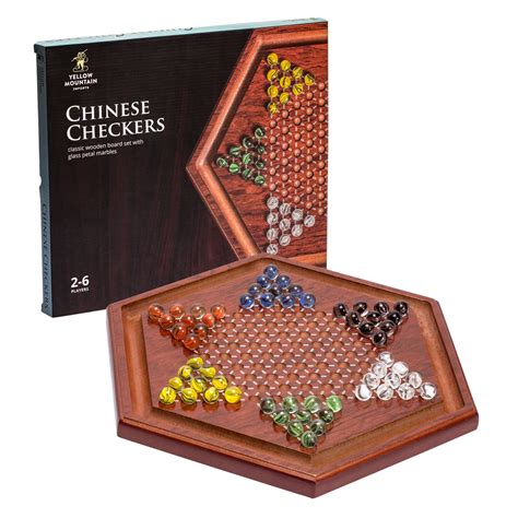 Yellow Mountain Imports Wooden Chinese Checkers Halma Board