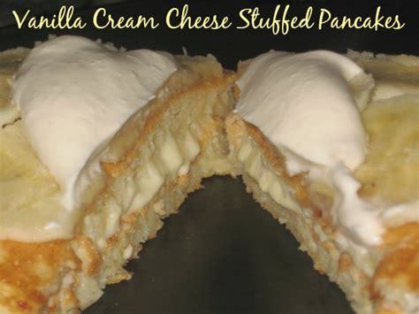 Vanilla Cream Cheese Stuffed And Stacked Pancakes A Nation Of Moms
