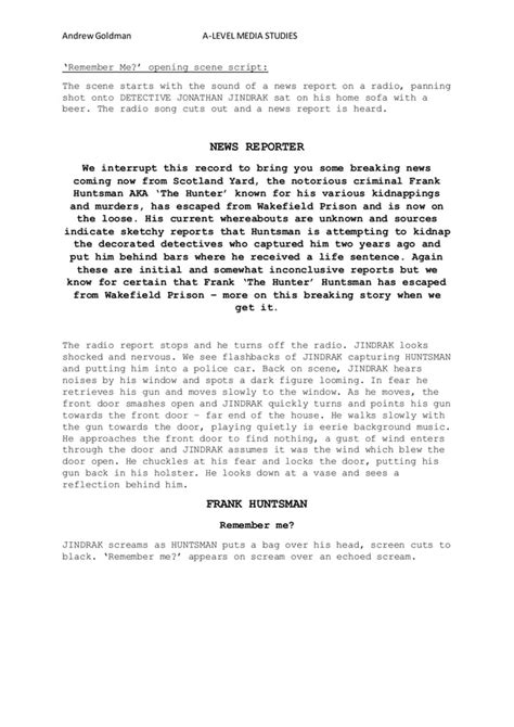 Remember Me Script Docx