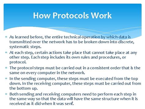 network protocols 1 protocols are rules and procedures