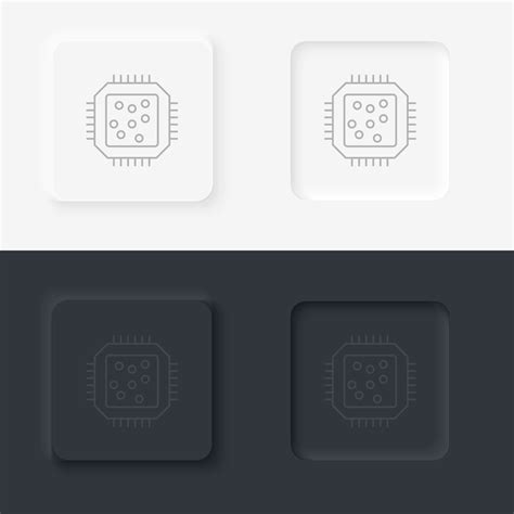Cpu Hardware Neumorphic Style Button 26297186 Vector Art At Vecteezy