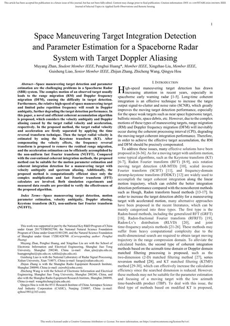 Pdf Space Maneuvering Target Integration Detection And Parameter