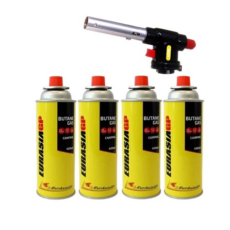 Горелка газовая с пьезоподжигом и газ цанговый 4 баллона купить в Москве цены на Мегамаркет