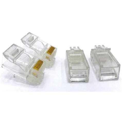 Conectores Rj Cat Macho Cabo Rede Lan Com Unidades Em Promo O Na Americanas