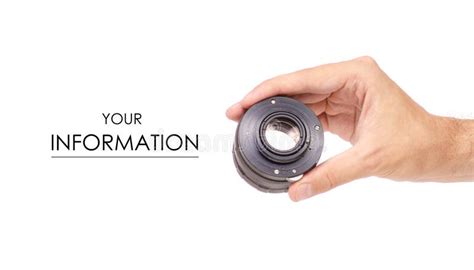 Lens Objective In Hand Pattern Stock Photo Image Of Optic Digital 121158402