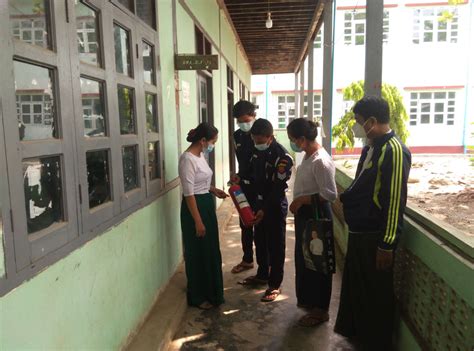 ၂၀၂၂ ခုနှစ် တက္ကသိုလ်ဝင်စာမေးပွဲ ကျင်းပမည့် စာစစ်ဌာန ၅ ခု တို့အား မီးဘေးကြိုတင်ကာကွယ်ရေး စစ်ဆေးခ