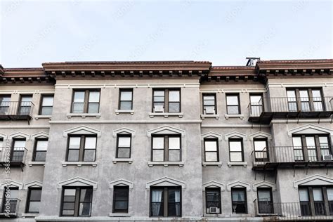 Face Of An Old Urban Apartment Building With Classic Details Window