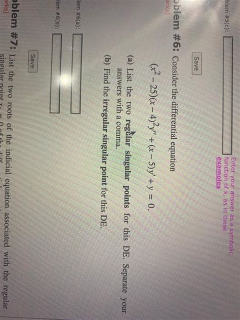 Solved Blem 5 C Enter Your Answer As A Symbolic Function