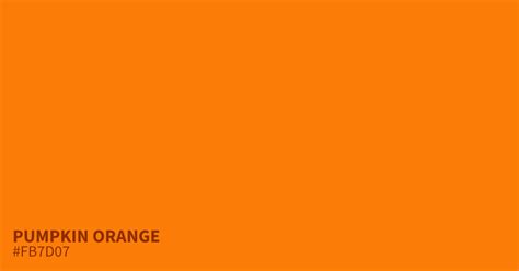 Pumpkin Orange Hex Color Shades And Complementary Colors