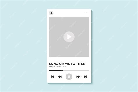 Premium Vector Music Player Frame Mockup Vector Design Interface Video Player Design Template