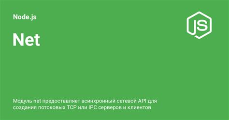 net ⚡️ node js с примерами кода