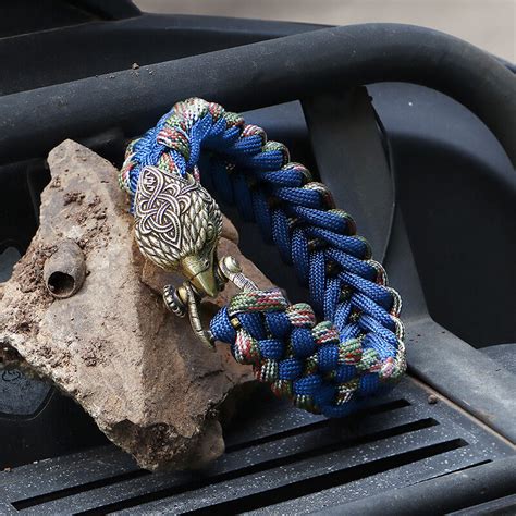 Celtic Knot Eagle Brass Braided Paracord Bracelet Gthic
