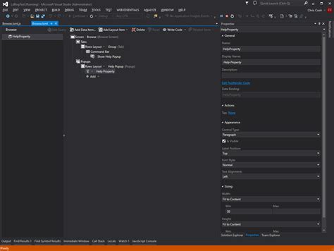 Javascript Visual Studio Lightswitch Html How Do I Place Static