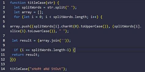 Title Case A Sentence Challenge I Know This Is Ugly But Why Doesn T It Work JavaScript The
