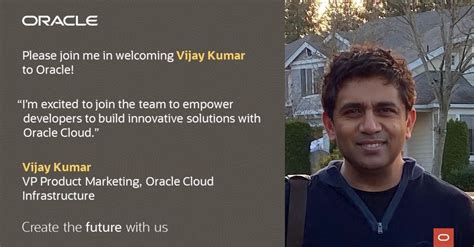 vijay kumar on linkedin i ve started my new adventure at oracle it