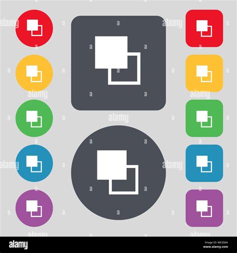 Active Color Toolbar Icon Sign A Set Of 12 Colored Buttons Flat Design Vector Illustration
