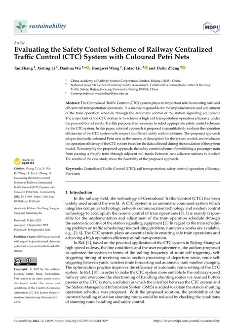 pdf evaluating the safety control scheme of railway centralized