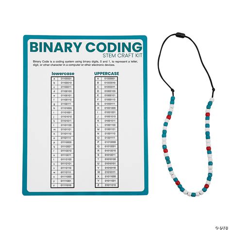 Binary Coding Necklace Craft Kit Makes 12 Oriental Trading
