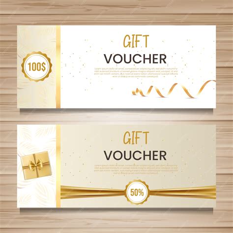 상품권 디자인 서식 파일 프리미엄 벡터