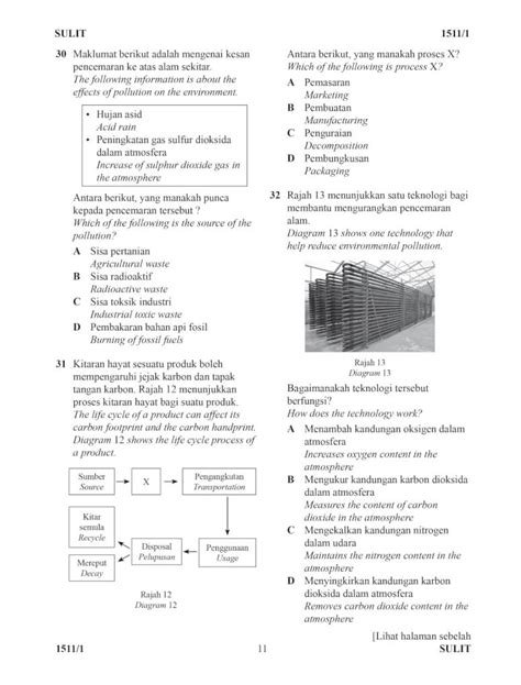 Marking Scheme Spm Science Trial Examination Papers Sap Publications Malaysia