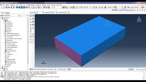 Viscoelastic Analysis Relaxation Of A Simple Specimen Using Abaqus YouTube