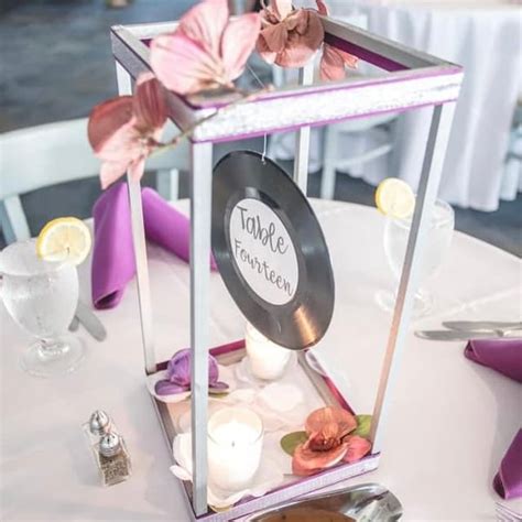 White Vinyl Record Table Numbers Etsy