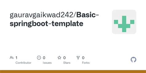 Github Gauravgaikwad242basic Springboot Template
